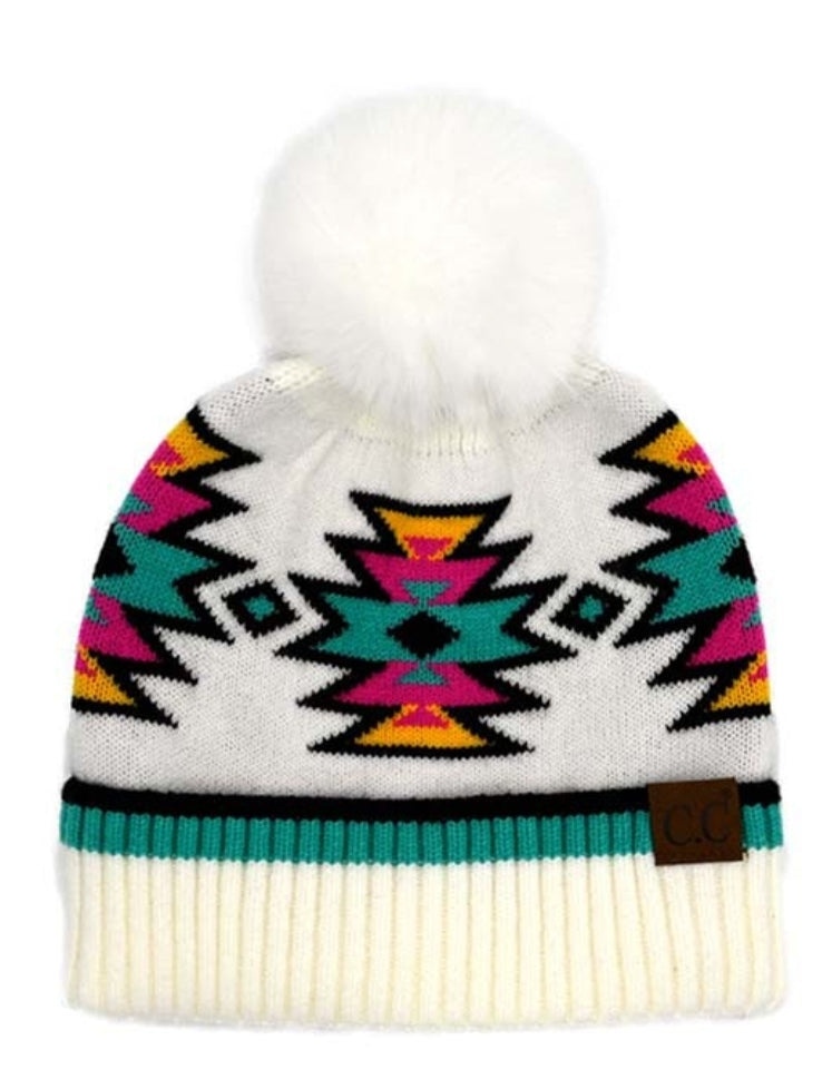 CC Southwest Beanie (Ivory) – Ranchy Riatas Boutique