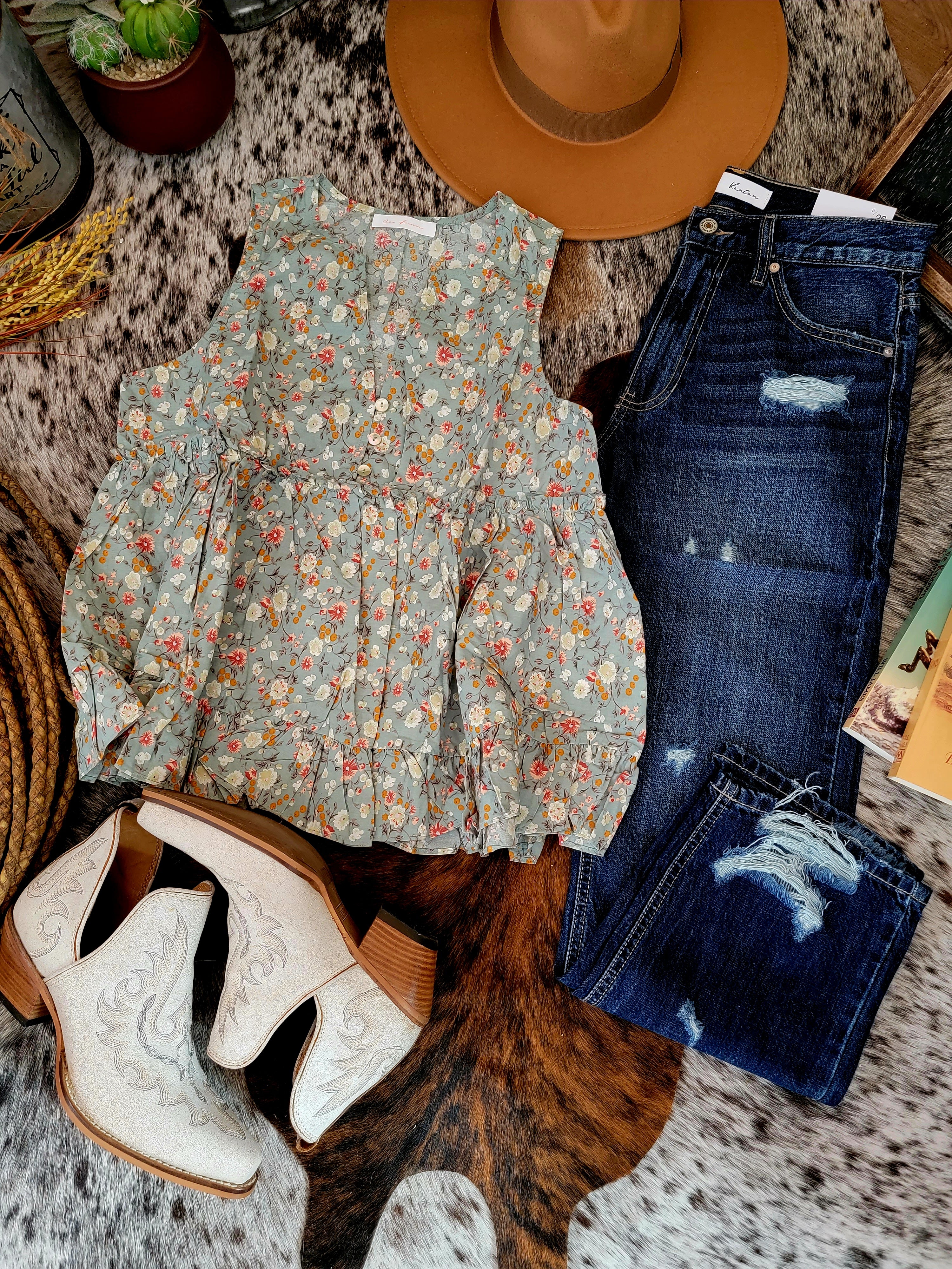 Harper Top (Sage) – Ranchy Riatas Boutique